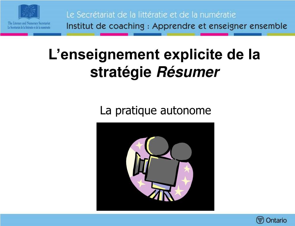 PPT - L’enseignement explicite de la stratégie de compréhension en ...