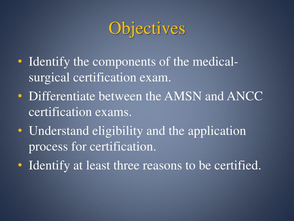 PPT - Medical-Surgical Nursing Certification “What’s the point ...