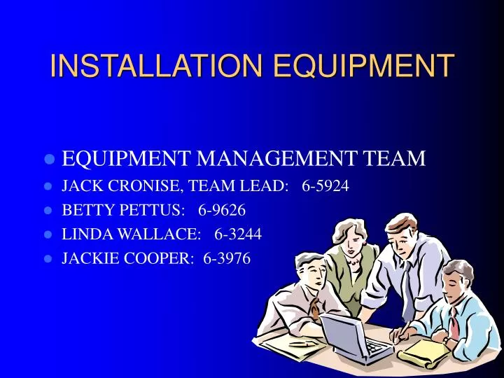 PPT - INSTALLATION EQUIPMENT PowerPoint Presentation, free download ...