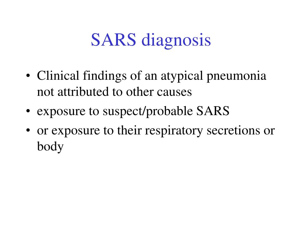 PPT - Severe Acute Respiratory Syndrome (SARS) PowerPoint Presentation ...