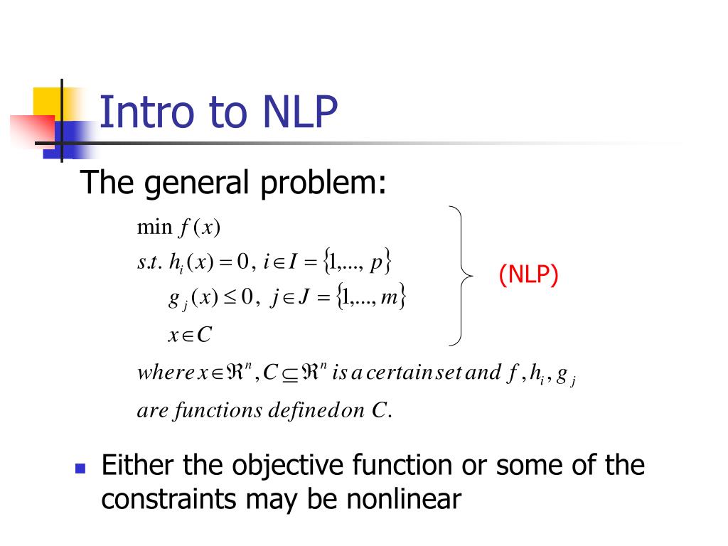 PPT - General Nonlinear Programming (NLP) Software PowerPoint ... PPT - General Nonlinear Programming (NLP) Software PowerPoint ...
