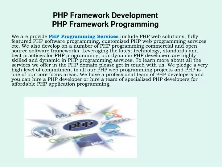 Ppt Hire Dedicated Php Framework Developers Php Programmers Powerpoint Presentation Id78895