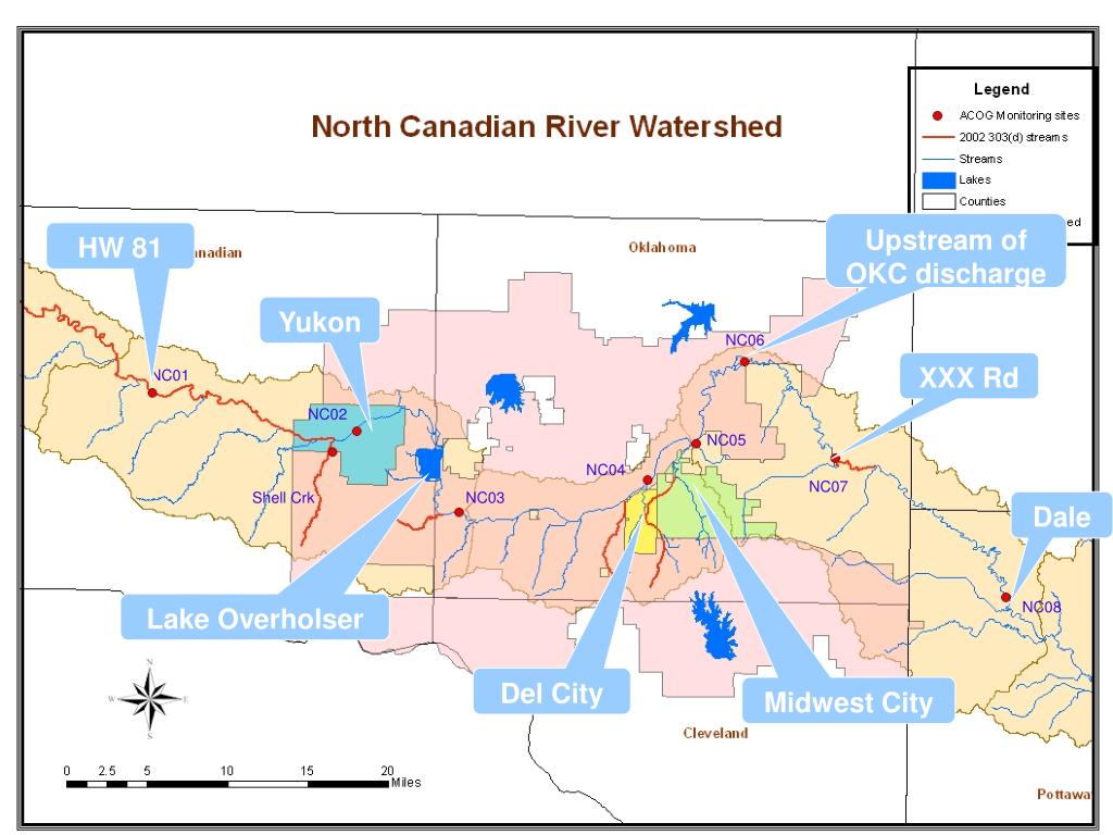 PPT - North Canadian River Oklahoma River Shell Creek Draft TMDLs For ...