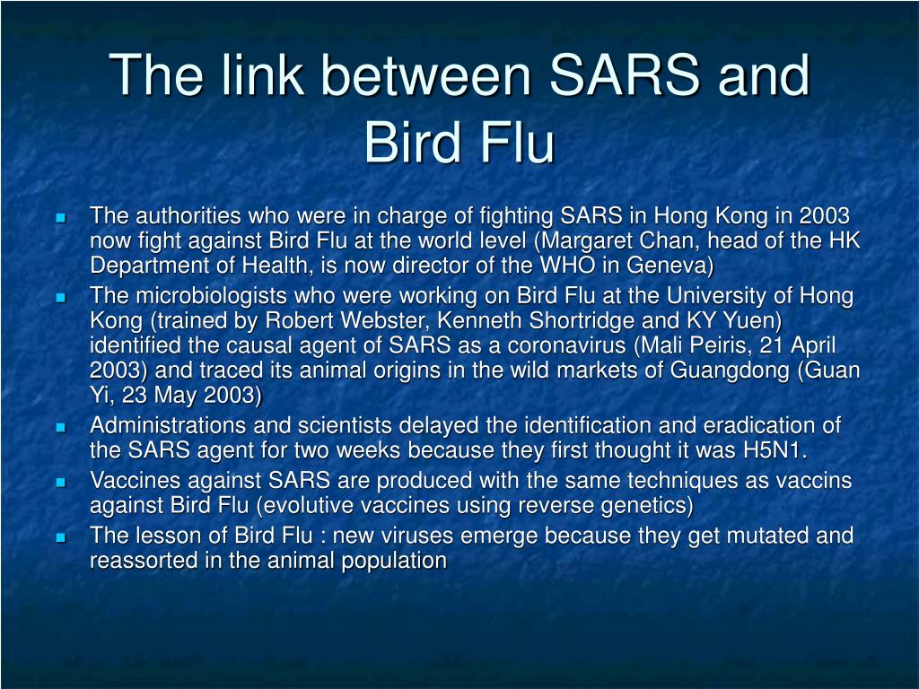 PPT - From SARS to Bird Flu : Public Health and Animal Diseases Between ...