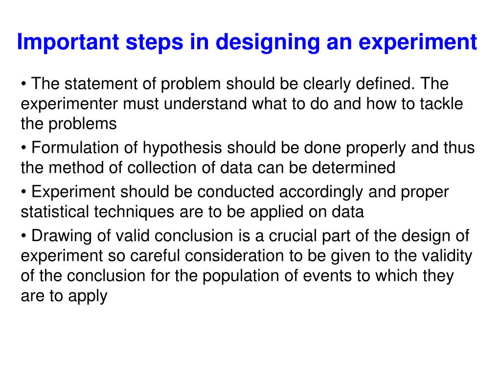 PPT - Experimental Design and Analysis of Variance: Basic Design ...