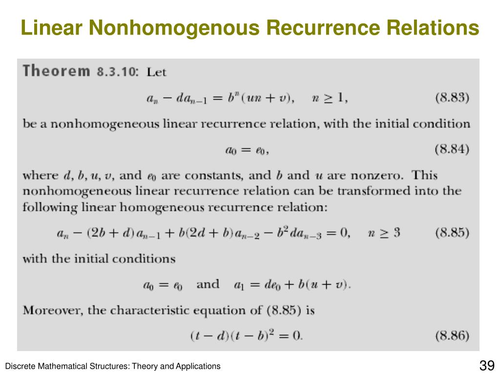 Ppt Chapter 8 Recurrence Relations Powerpoint Presentation Free
