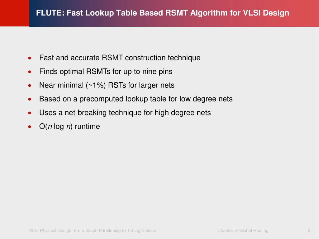 Ppt Flute Fast Lookup Table Based Rsmt Algorithm For Vlsi Design Powerpoint Presentation Id
