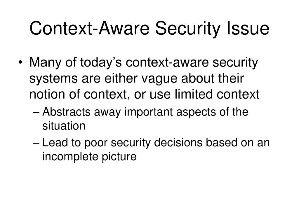 Ppt Context Aware Security Powerpoint Presentation Free Download