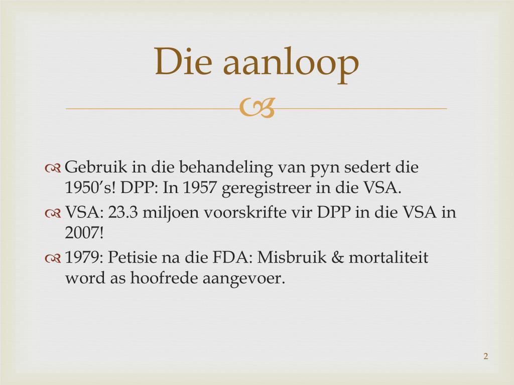 PPT - Die behandeling van pyn : Waar staan ons wat betref ...