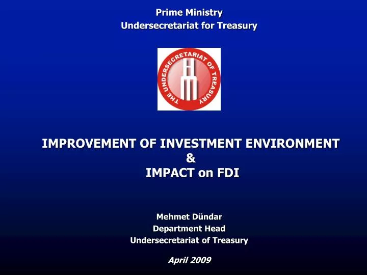 PPT - IMPROVEMENT OF INVESTMENT ENVIRONMENT & IMPACT on FDI PowerPoint ...