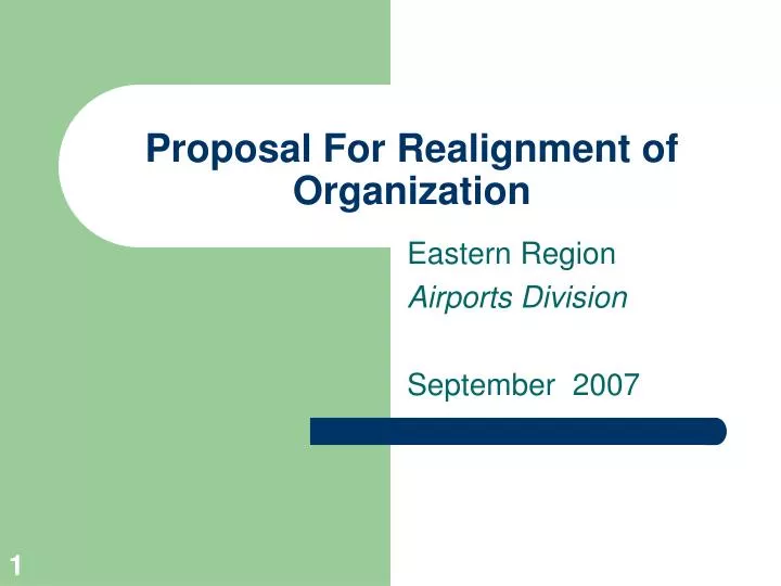 PPT - Proposal For Realignment of Organization PowerPoint Presentation ...