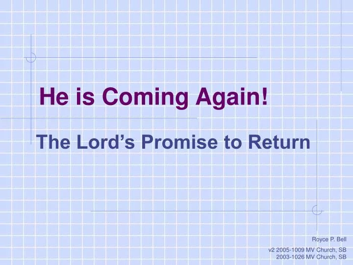 PPT - He is Coming Again! PowerPoint Presentation, free download - ID ...