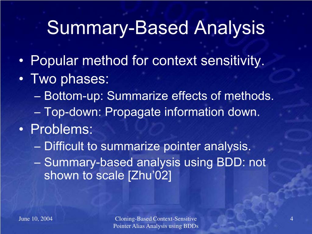 Ppt Cloning Based Context Sensitive Pointer Alias Analysis Using Bdds Powerpoint Presentation