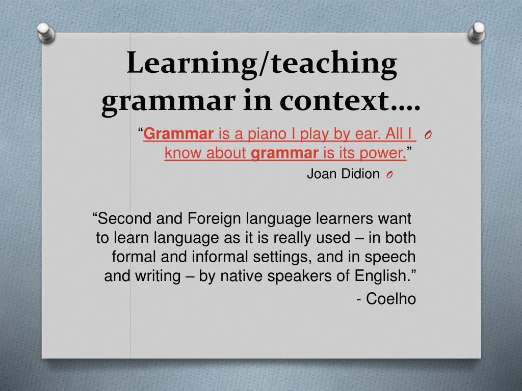 PPT - Teaching Grammar in Context PowerPoint Presentation, free ... PPT - Teaching Grammar in Context PowerPoint Presentation, free ...