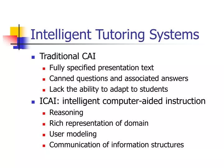 PPT - Intelligent Tutoring Systems PowerPoint Presentation, free ... PPT - Intelligent Tutoring Systems PowerPoint Presentation, free ...