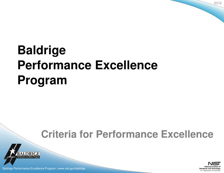 PPT - Criteria for Performance Excellence PowerPoint Presentation, free ...
