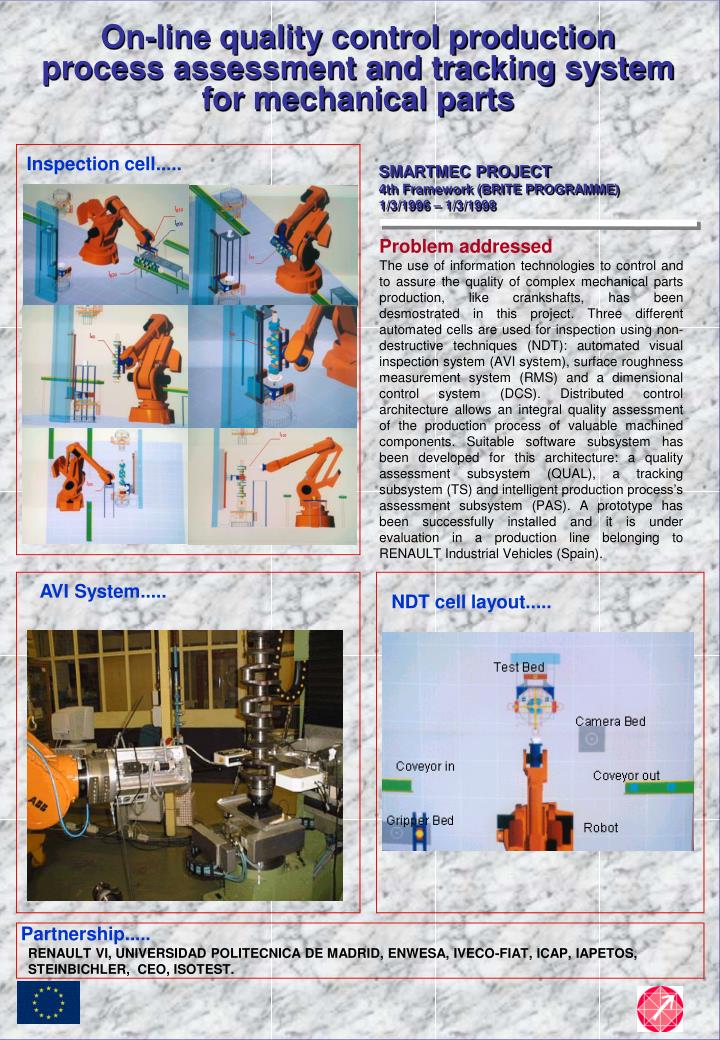 PPT - On-line quality control production process assessment and ...