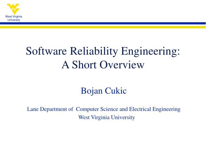 PPT - Software Reliability Engineering: A Short Overview PowerPoint Presentation - ID:799590