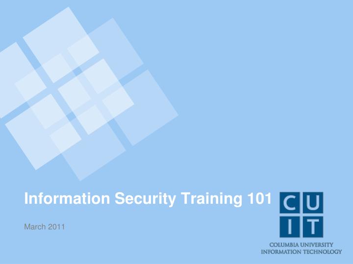PPT - Information Security Training 101 PowerPoint Presentation, free ...