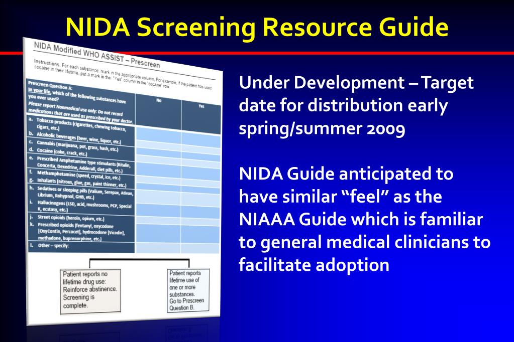 PPT - Mainstreaming Addictions in Medicine: Update on NIDA's SBIRT ...