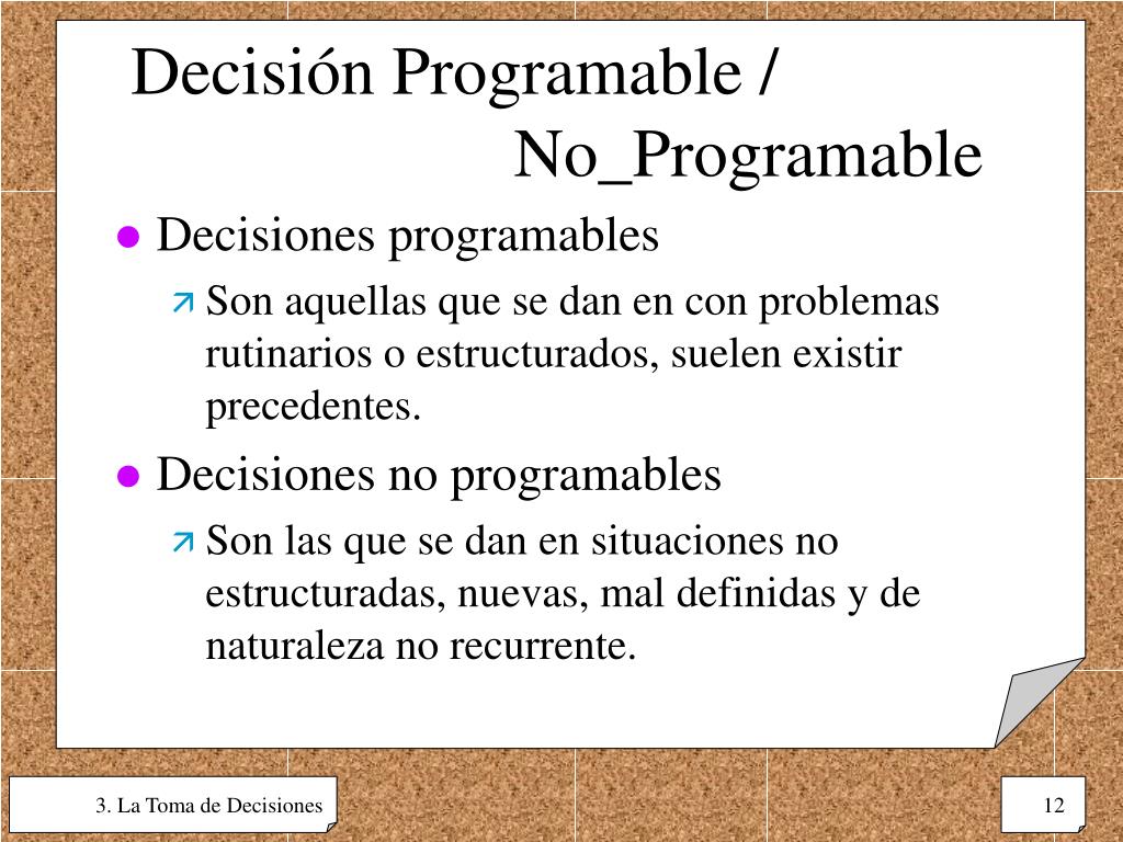 PPT - 3. La Toma de Decisiones y la Dirección PowerPoint Presentation - ID:804902