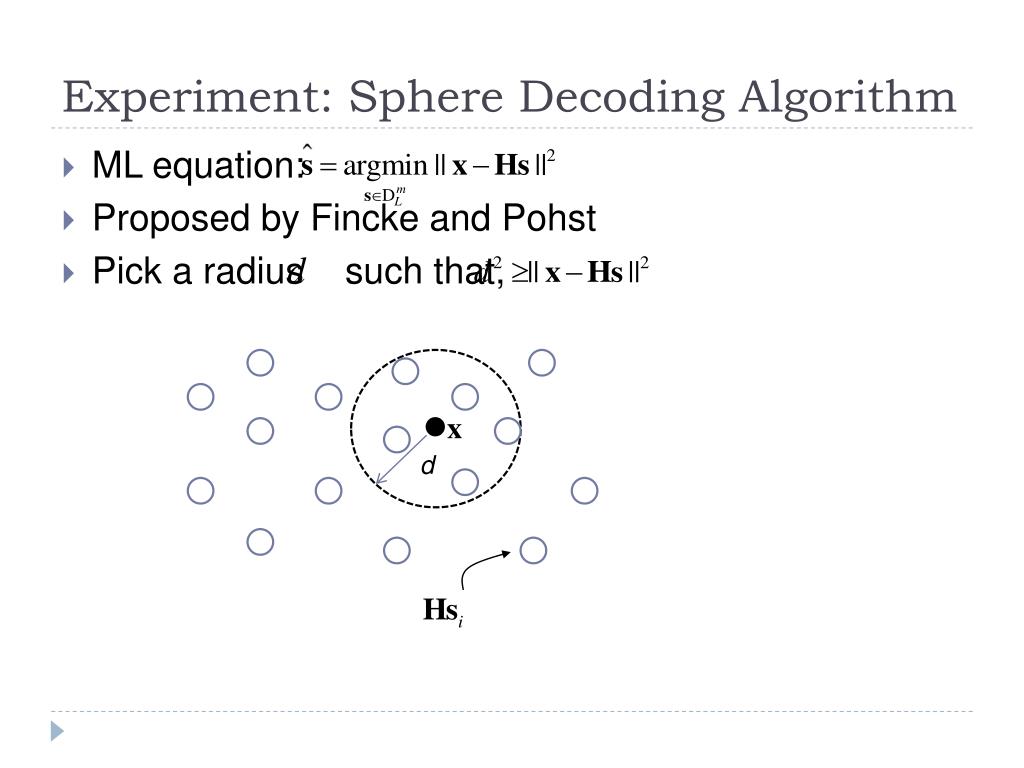 Ppt Sphere Decoding Algorithm For Mimo Detection Powerpoint Presentation Id805795 0943