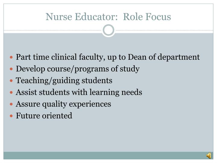 PPT - Nurse Educator PowerPoint Presentation - ID:807135