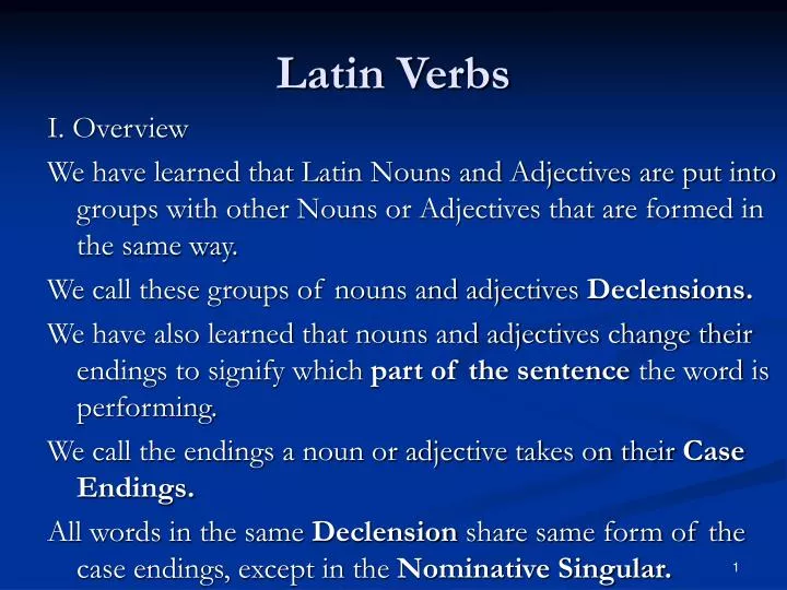PPT - Latin Verbs PowerPoint Presentation, free download - ID:809517