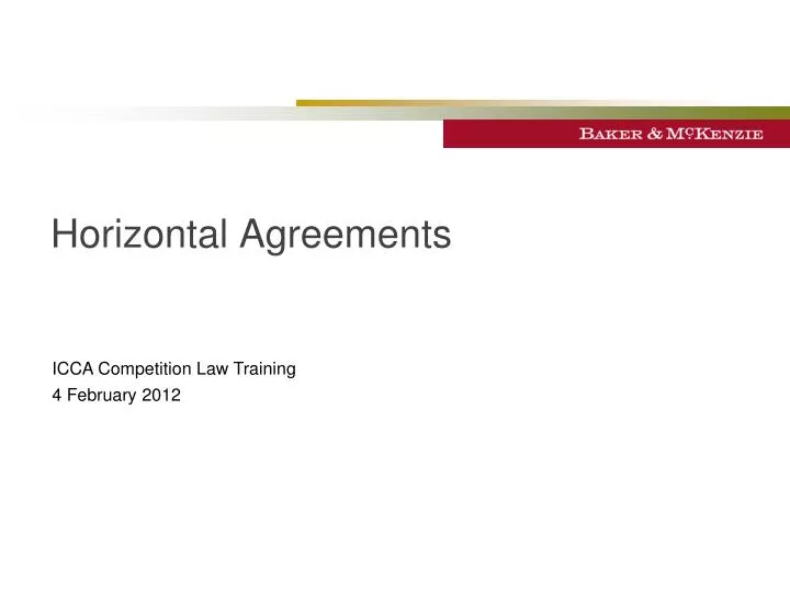 PPT - Horizontal Agreements PowerPoint Presentation, free download - ID ...