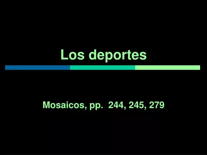 PPT - Los deportes PowerPoint Presentation, free download - ID:810512