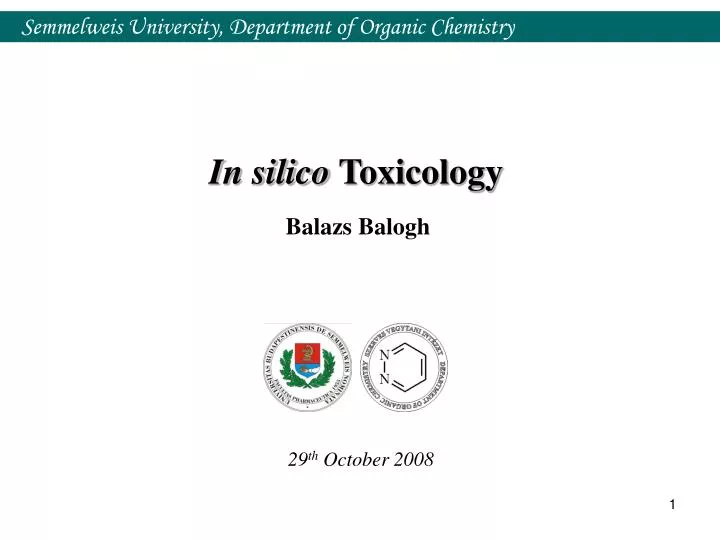 PPT - In silico Toxicology PowerPoint Presentation, free download - ID ...