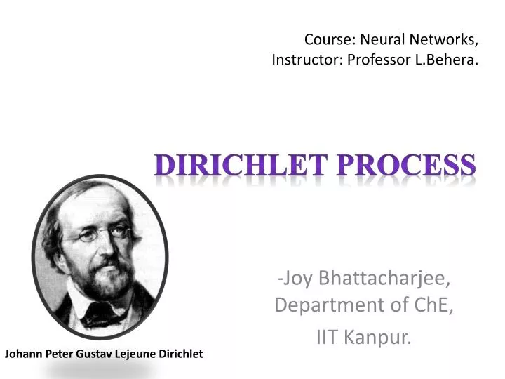 PPT - Course: Neural Networks, Instructor: Professor L.Behera ...