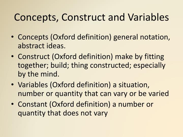 PPT - Research Problem Statement Construct, Concept and Variables ...