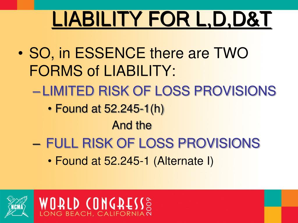 PPT - LIABILITY FOR LOSS, DAMAGE, DESTRUCTION OR THEFT OF GOVERNMENT ...