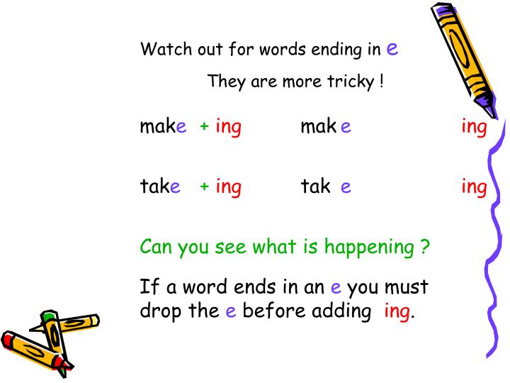 PPT - Adding ing to verbs PowerPoint Presentation - ID:812395