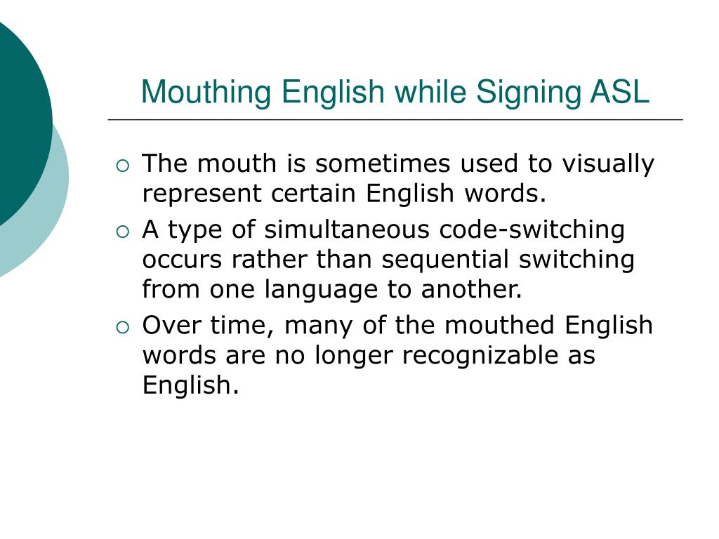 PPT - Linguistic Transfer: Interpreting English and ASL PowerPoint ...