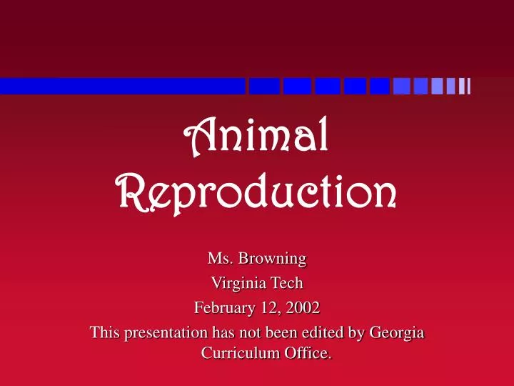 PPT - Animal Reproduction PowerPoint Presentation, free download - ID ...