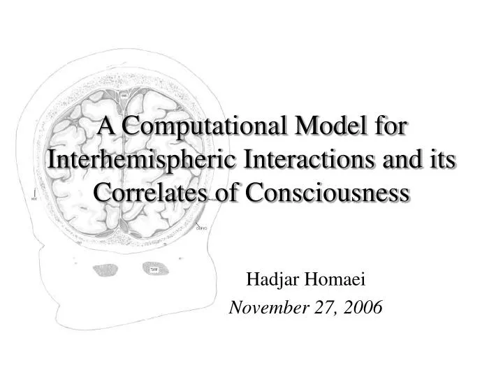 Ppt A Computational Model For Interhemispheric Interactions And Its