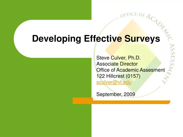 PPT - Developing Effective Surveys PowerPoint Presentation, free download - ID:816793