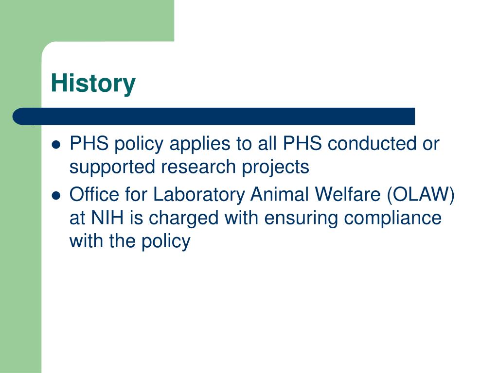 PPT - A Review of the Public Health Service (PHS) Policy on Humane Care ...
