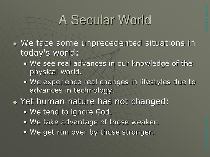 PPT - Living as Christians in a Secular World PowerPoint Presentation ...