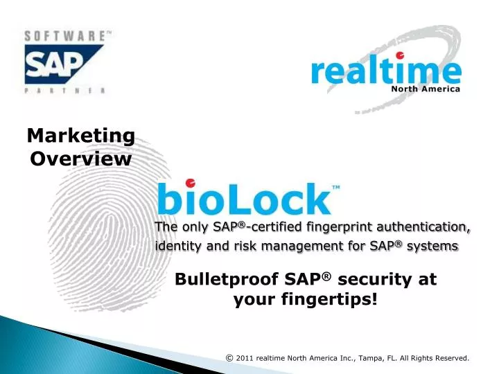 PPT - The only SAP ® -certified fingerprint authentication, identity ...