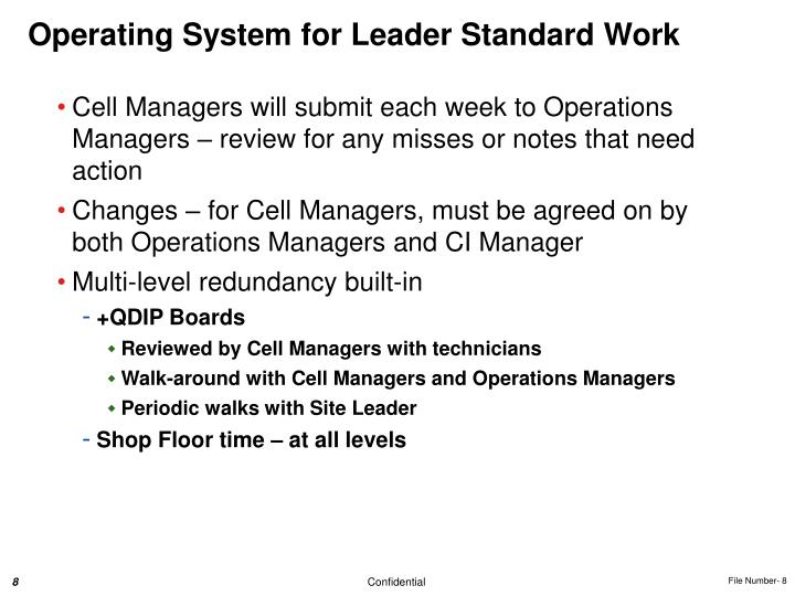 PPT - Production Operations Leader Standard Work Report Out PowerPoint ...