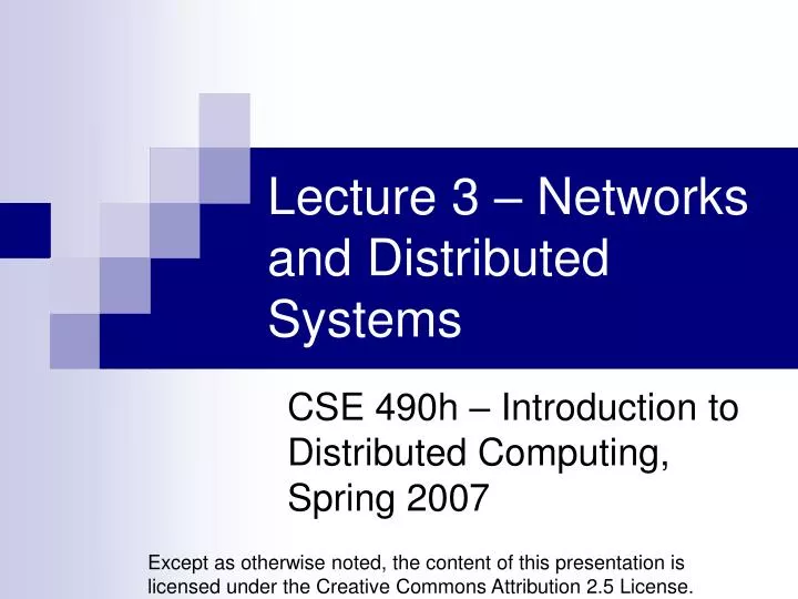Ppt Lecture 3 Networks And Distributed Systems Powerpoint Presentation Id821477