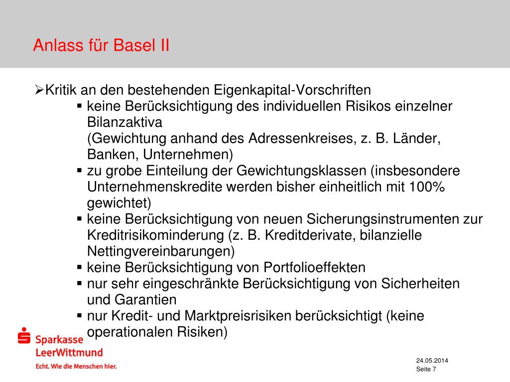 PPT - Baseler Regelwerke und Ihre Auswirkungen in der Bankenpraxis ...