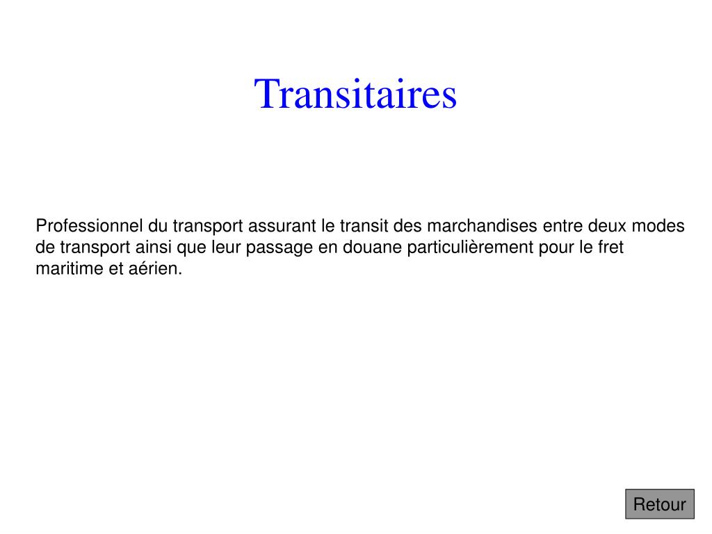 PPT - Chapitre 1 Définitions et présentation de la logistique et de la ...