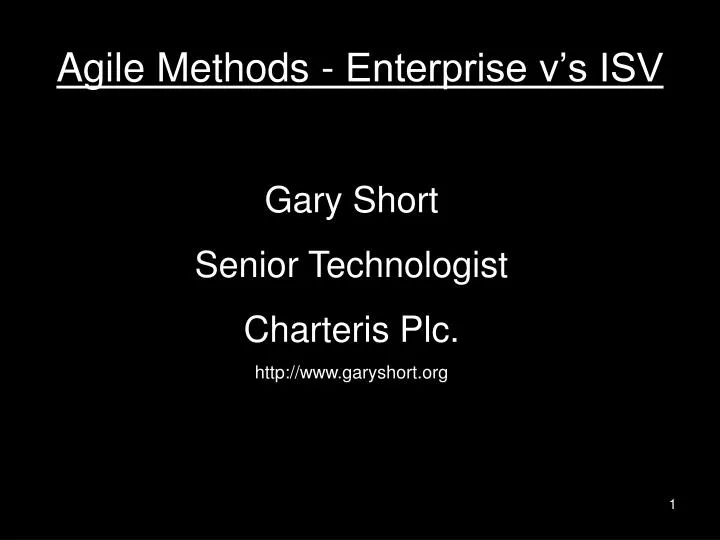 PPT - Agile Methods - Enterprise v’s ISV PowerPoint Presentation, free ... PPT - Agile Methods - Enterprise v’s ISV PowerPoint Presentation, free ...