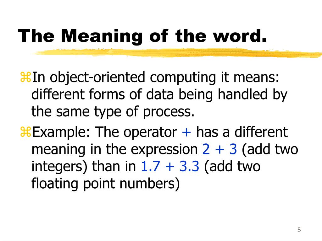 Ppt Object Oriented Programming Development Polymorphism I Powerpoint Presentation Id823158