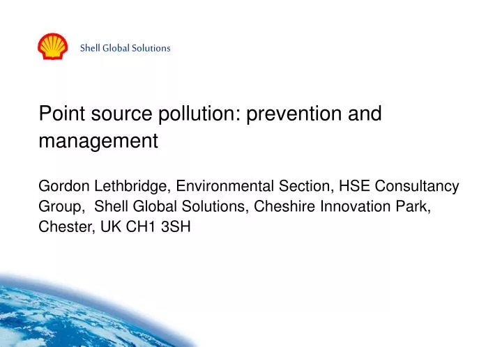 PPT - Point source pollution: prevention and management PowerPoint ...