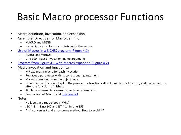 PPT - Macro Processors (MP) PowerPoint Presentation - ID:824556